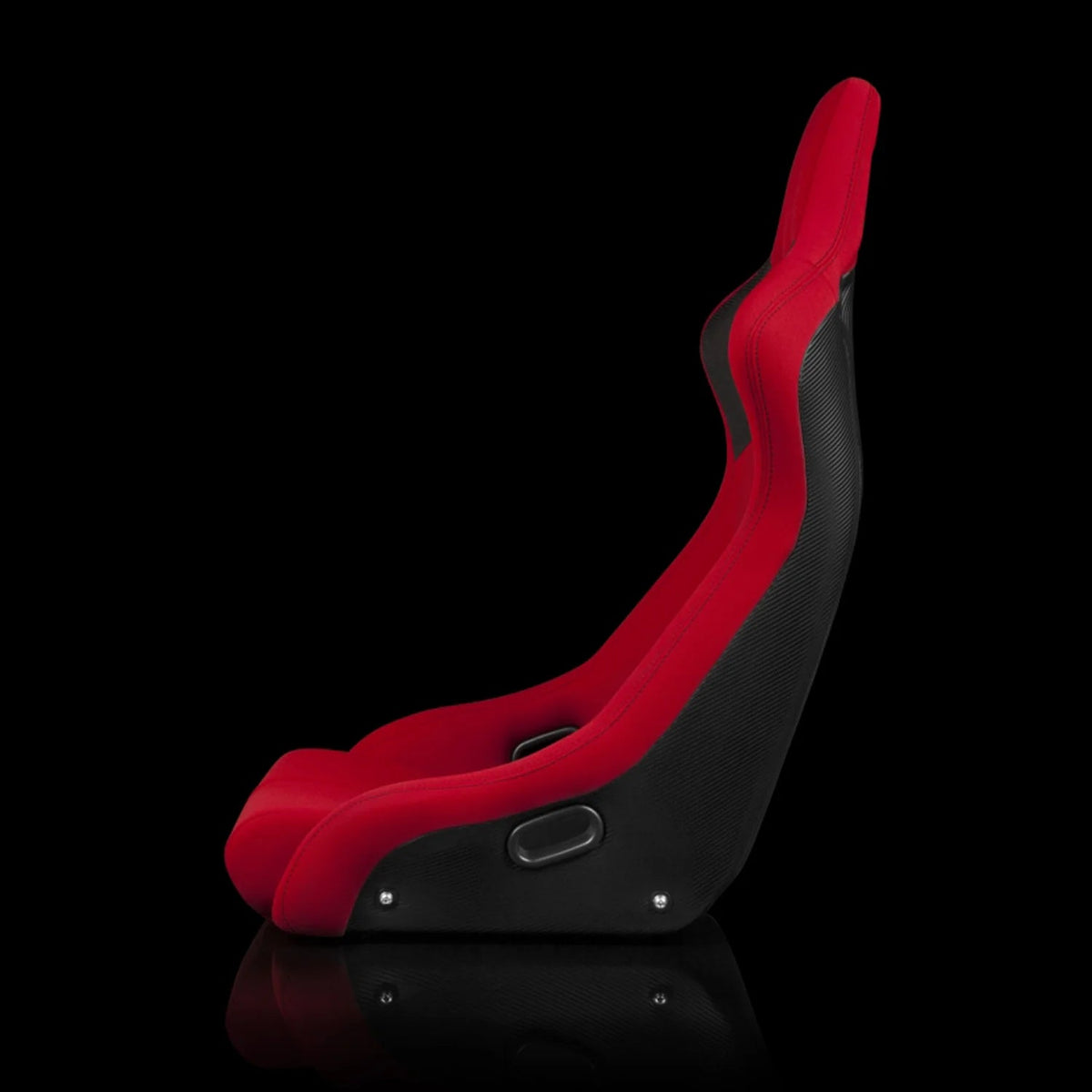 Venom-R Series Fixed Back Bucket Seat - Red Cloth / Carbon Fiber ...