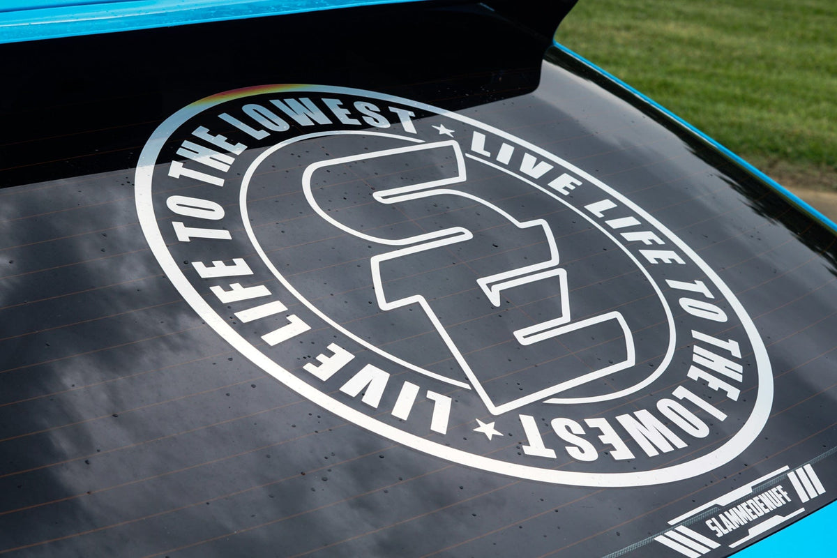 Slammedenuff Round Rear Windshield Decal
